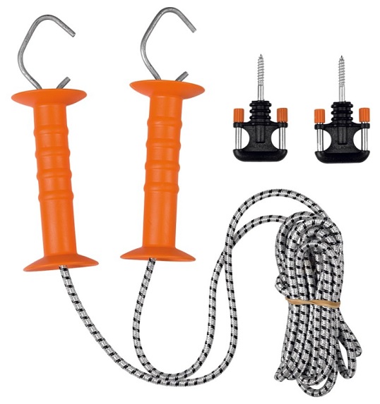 Kit Cancello per Recinto con Corda Elastica Doppia 6,5/11 m GALLAGHER ...