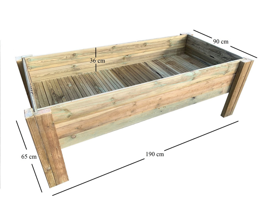 Orto Rialzato Italfrom in Legno di Pino impregnato 190X90X65H cm