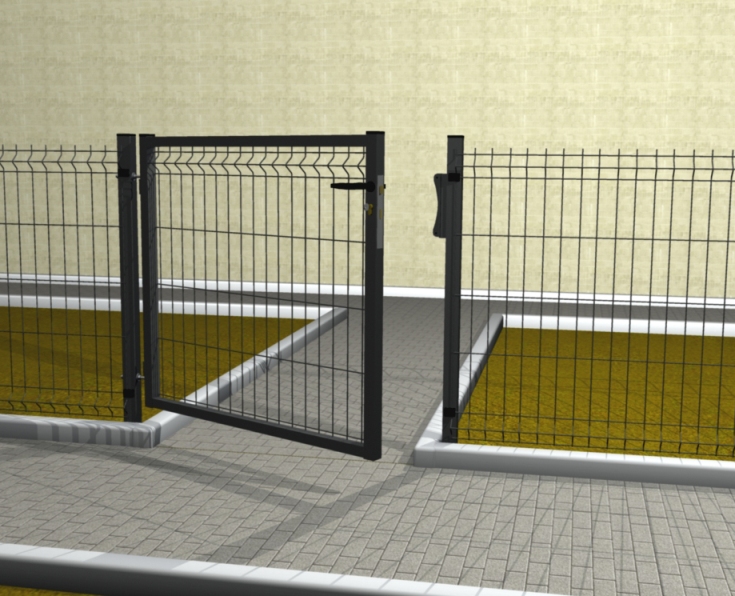 Cancello Medium Pedonale - con Rete 50X200X5 mm - Telaio 35/40 mm ...