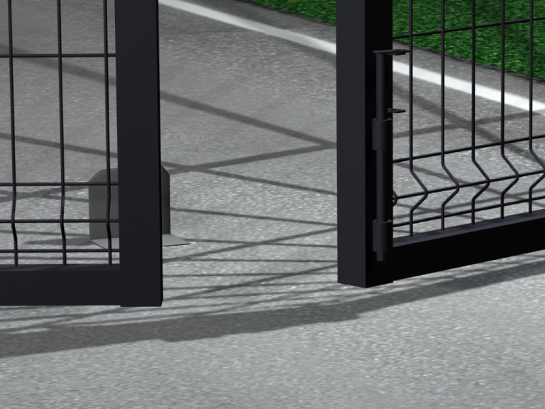 Cancello Medium Doppio - con Rete 50X200X5 mm - Telaio 35/40 mm ...