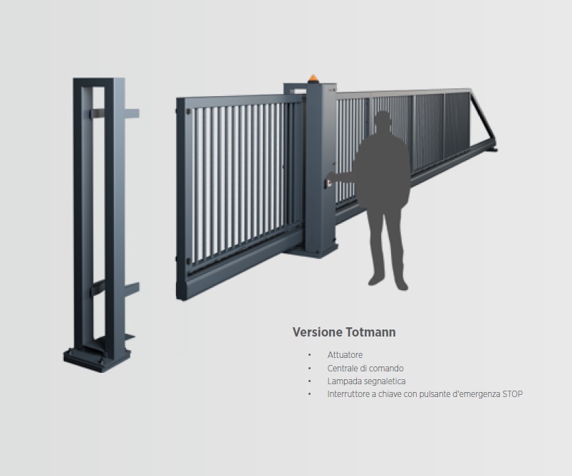Cancello Scorrevole Autoportante Leggero PI 130 - Automazione